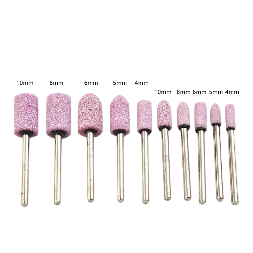 qiya 10 Pcs /8'' Shank Abrasive Mounted Stone Rotary Tool Grinding ...