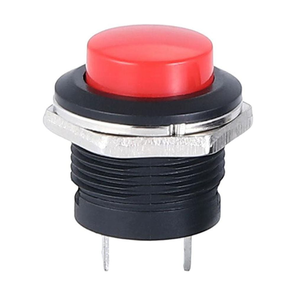 qiya 12V Momentary Push Button Switch OFF-ON Reset Switch 16MM Non ...