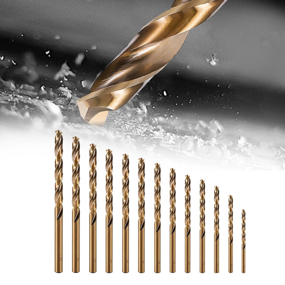 qiya 13pcs Cobalt Drill Bit Set Of Drills For Metal Hole Punch HSS ...