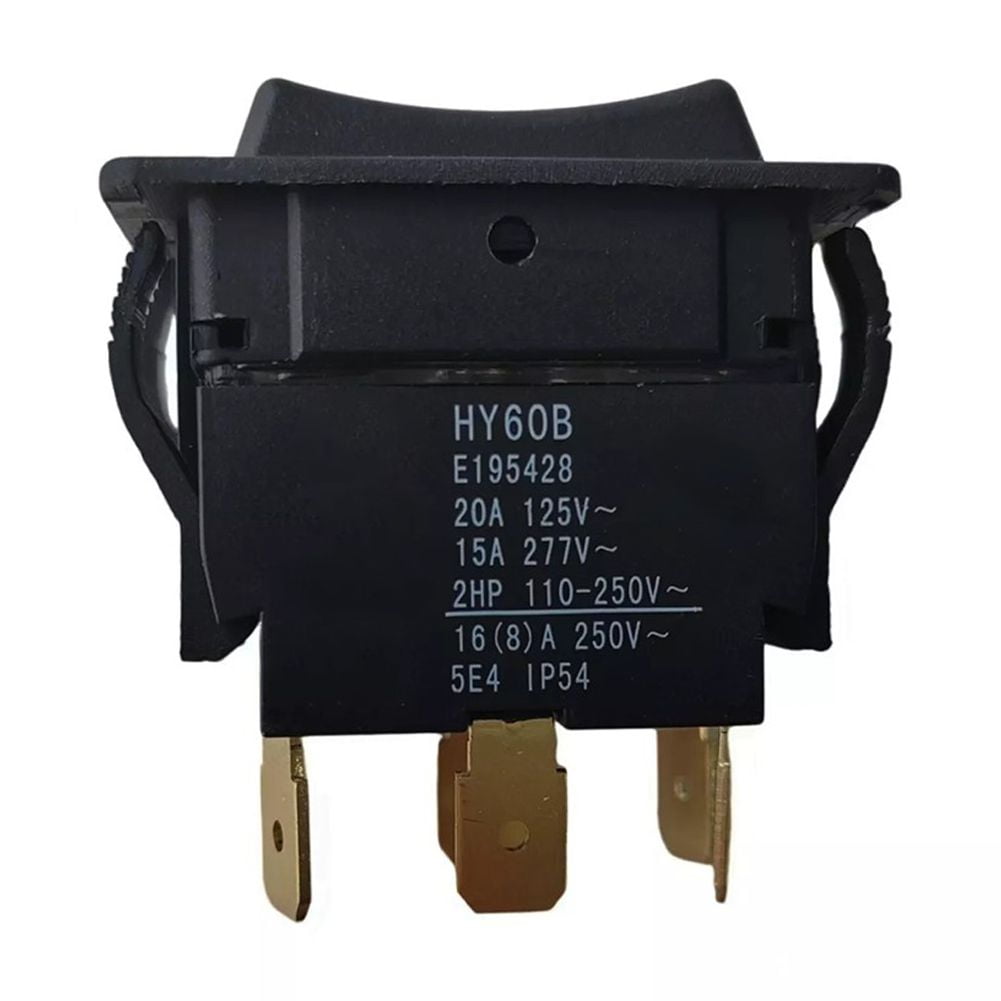 qiya 1PCS HY60B Rocker Switch ON-OFF-ON Pushbutton Switch 125/250V 20 ...