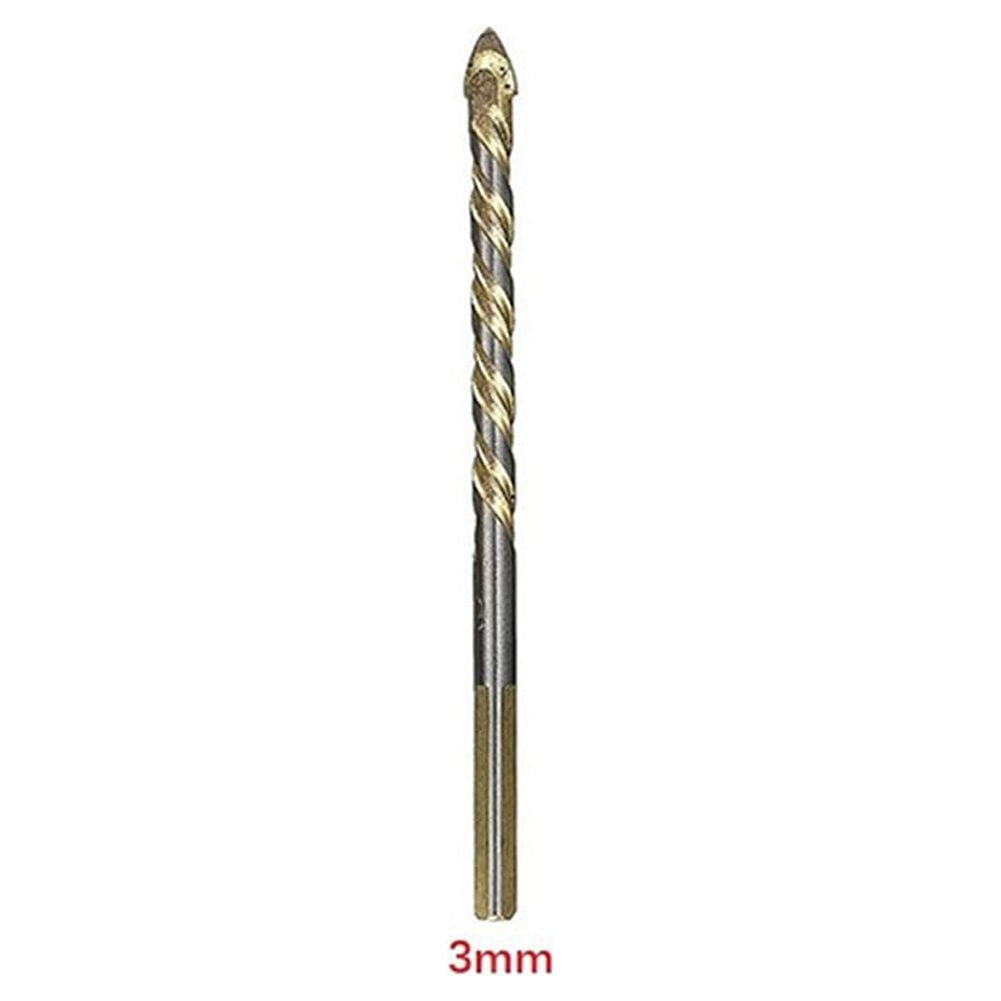 qiya 1pc Ceramic Tile Golden Triangular Drill Bit 3/4/5/6/8/10/12mm 80 ...