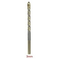 qiya 1pc Ceramic Tile Golden Triangular Drill Bit 3/4/5/6/8/10/12mm 80 ...