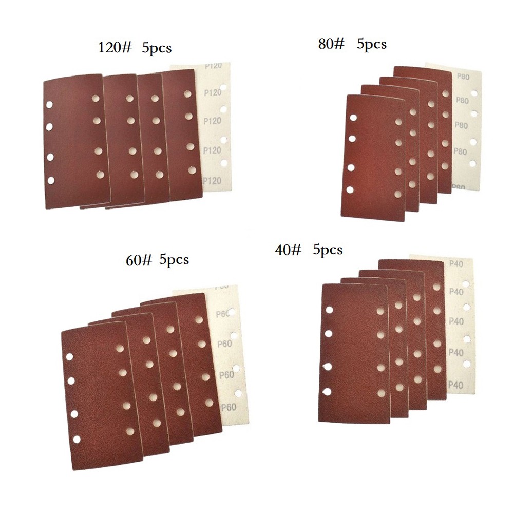 qiya 20pcs 93x185mm Square Sandpaper Grit Flocking Sand Paper sanding ...
