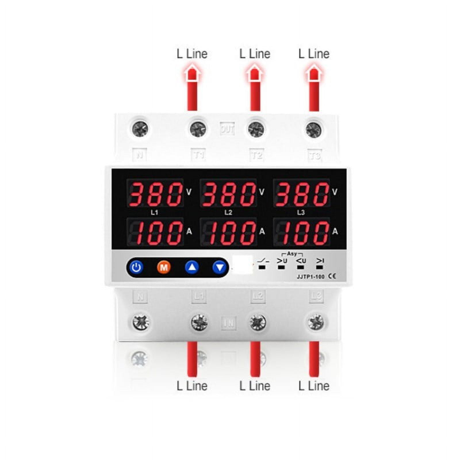qiya 3P Protector Digital Voltage Current Display Adjustable Voltage ...