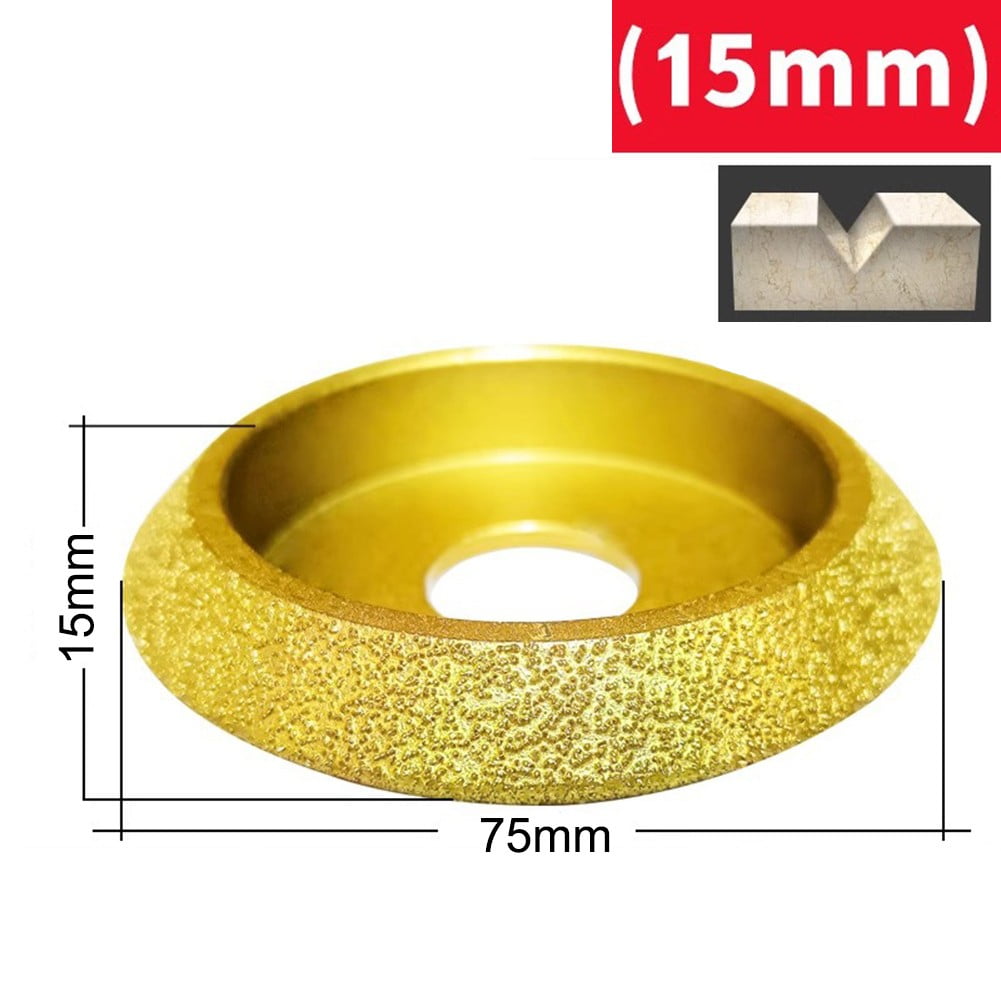 qiya 3inch 75mm V Shape Dry Vacuum Brazed Grinding Wheel Edging Profile ...