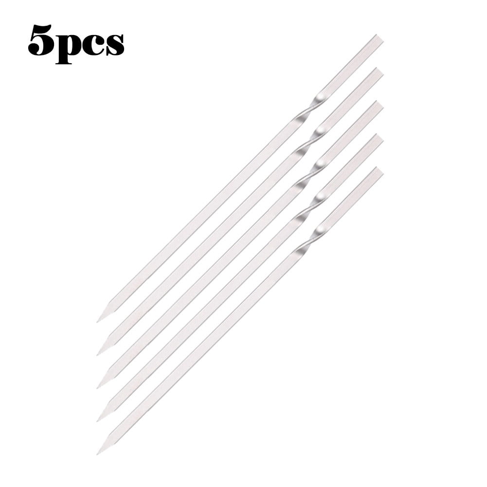 qiya 5PCS Barbecue Skewers Outdoor Backyard Picnic BBQ Grilling Kabob ...