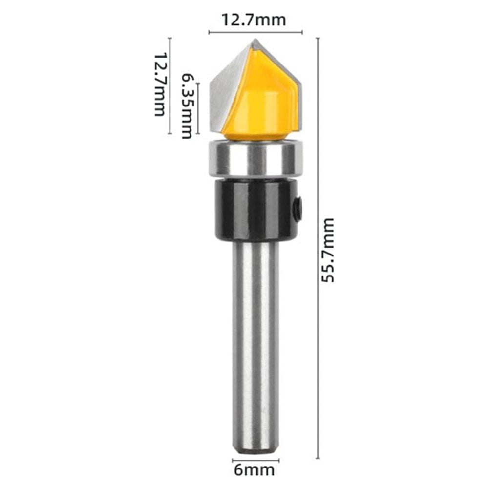 qiya 6mm Shank Bowl & Tray Router Bit Round Nose Milling Cutter ...