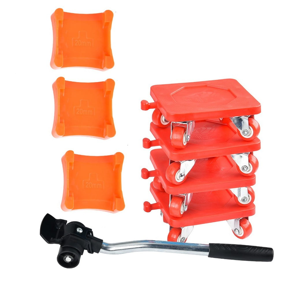 qiya 8pcs/Set Heavy Duty Furniture Lifter Roller Handling Tool Kit ...