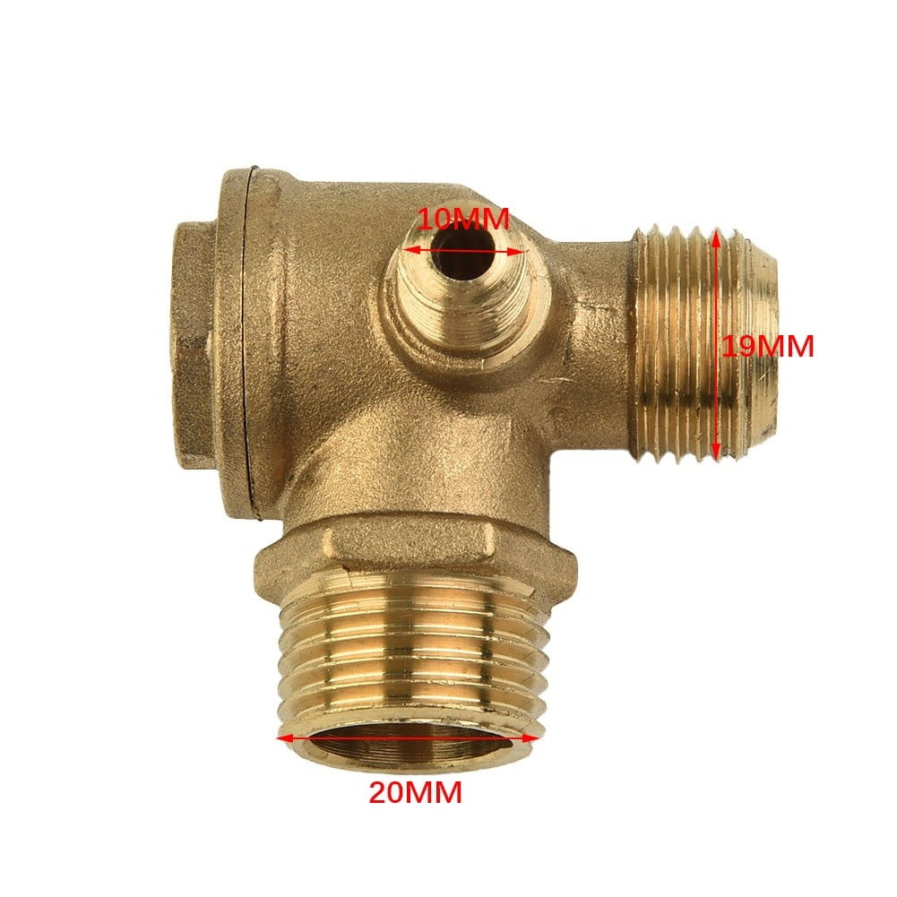 qiya Air Compressor 3-Port Brass Check Valve Threaded Plumbing Fitting ...
