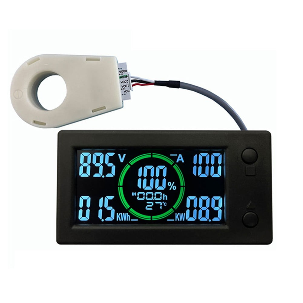 qiya Battery Monitor Hall Coulomb Tester Digital Voltmeter Ammeter AH ...