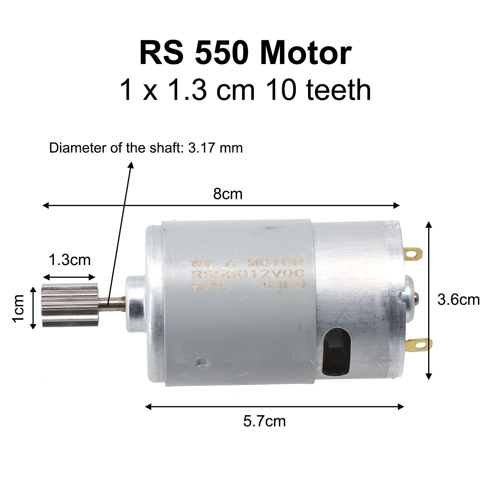 qiya Children Electric Car Motor 550 RS390 RS380 12V 6V DL555 24V 10 ...