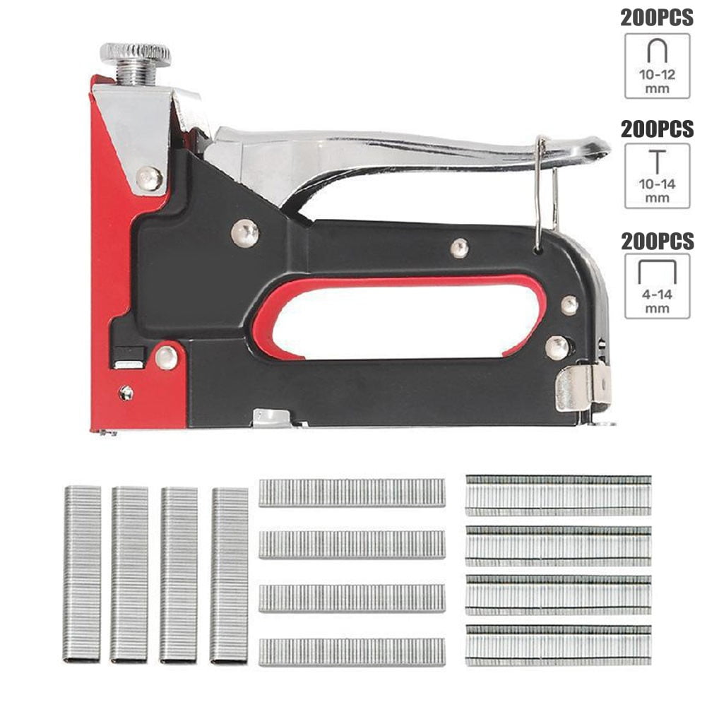 qiya Heavy Duty Tacker Staplers Upholstery Stapler + Nails for Formwork ...