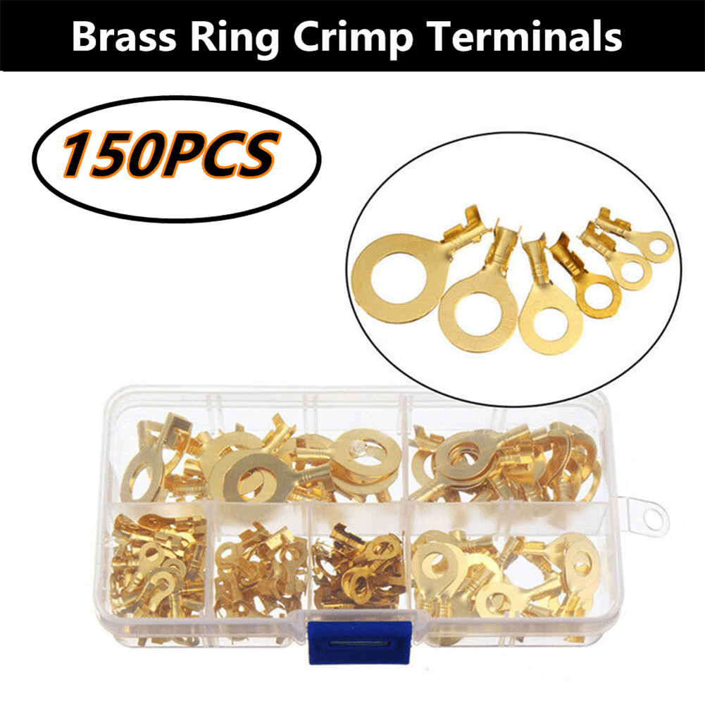 qiya Insulated Crimping Ring Terminal Wire Connector M3/M4/M5/M6/M8/M10 Set - Walmart.com