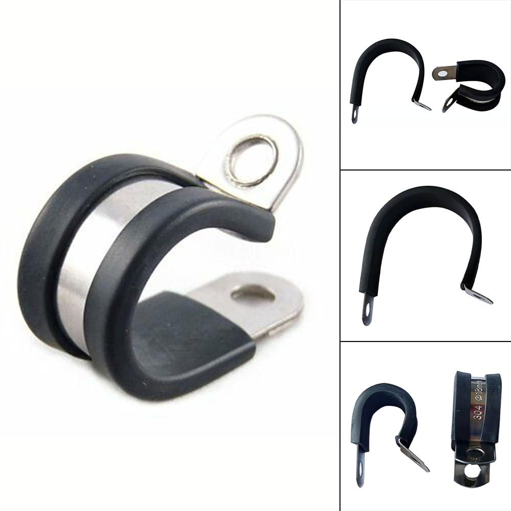 qiya Long lasting Stainless Steel Rubber Lined P Clips for Electrical ...