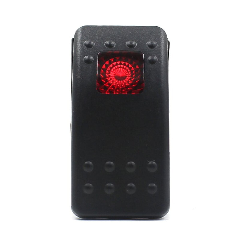 qiya Marine Boat Trailer RV Rocker Switch SPST ON OFF 3 Pin Red LED ...