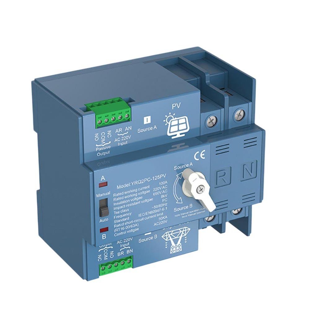 qiya Photovoltaic Solar Automatic Transfer Switch 2P 63-125A 220V AC ...
