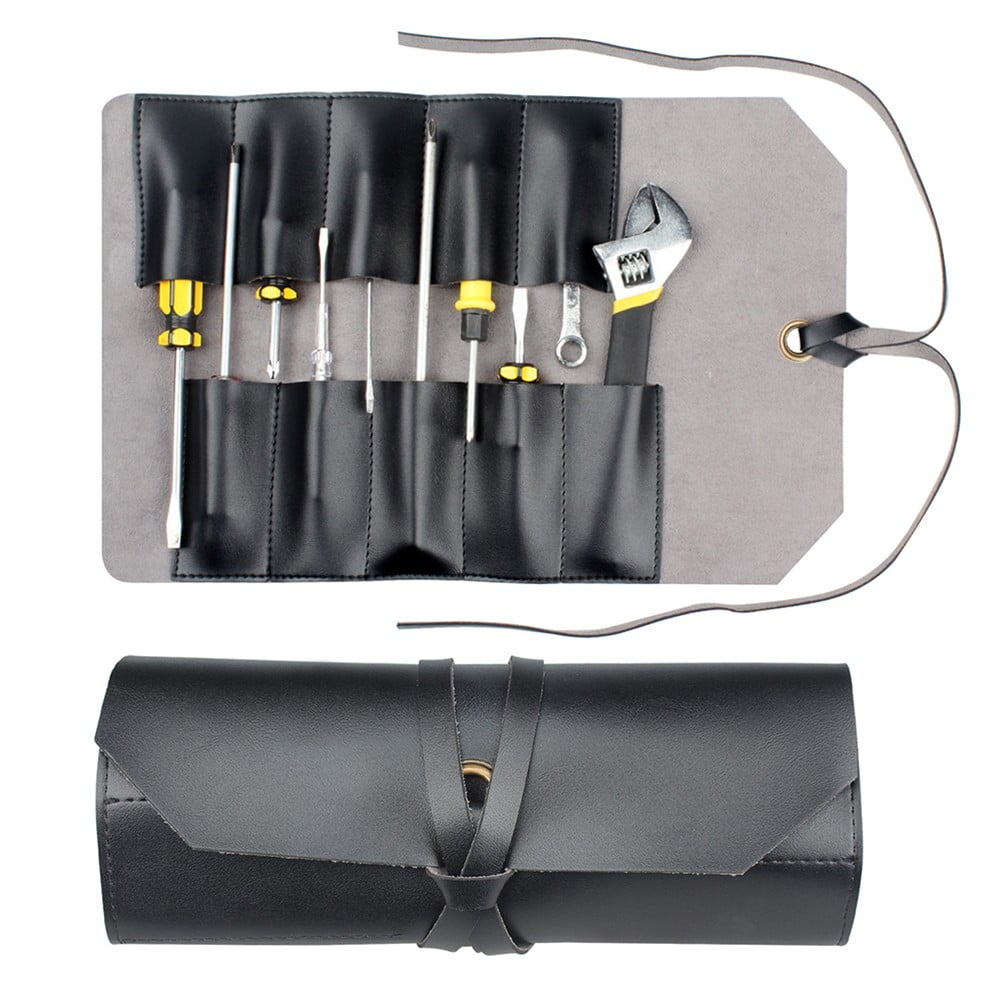 qiya Portable Leather Tool Roll Bag Multifunction Hardware Cutter ...