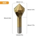 qiya Titanium-Plated Coated Countersink Drill Bit Deburring Drills ...