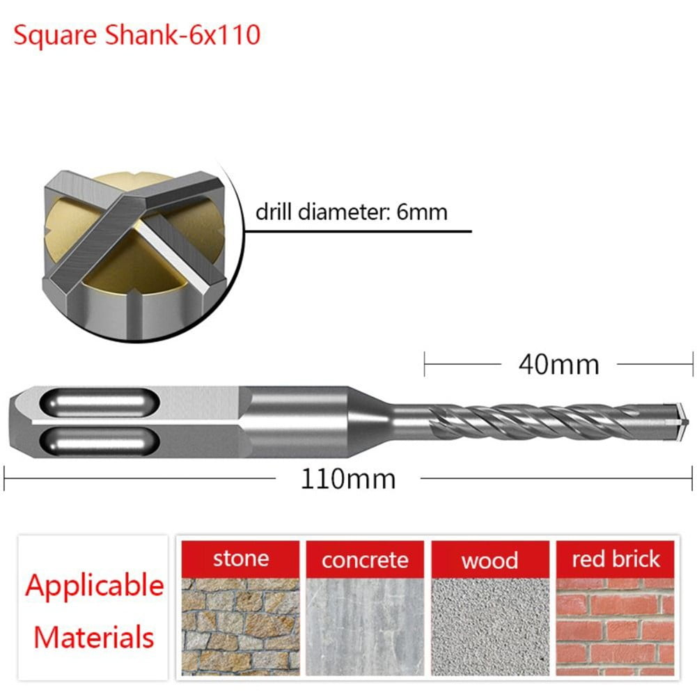 qiya Tungsten Steel Alloy Cross Drill Bit Electric Hammer Drill Bits ...
