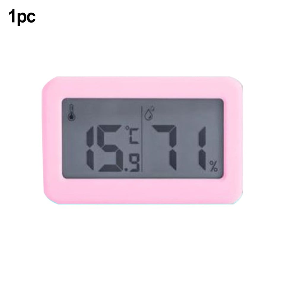 qiya Wall Mounted Room Temperature Humidity Meter LCD Digital ...