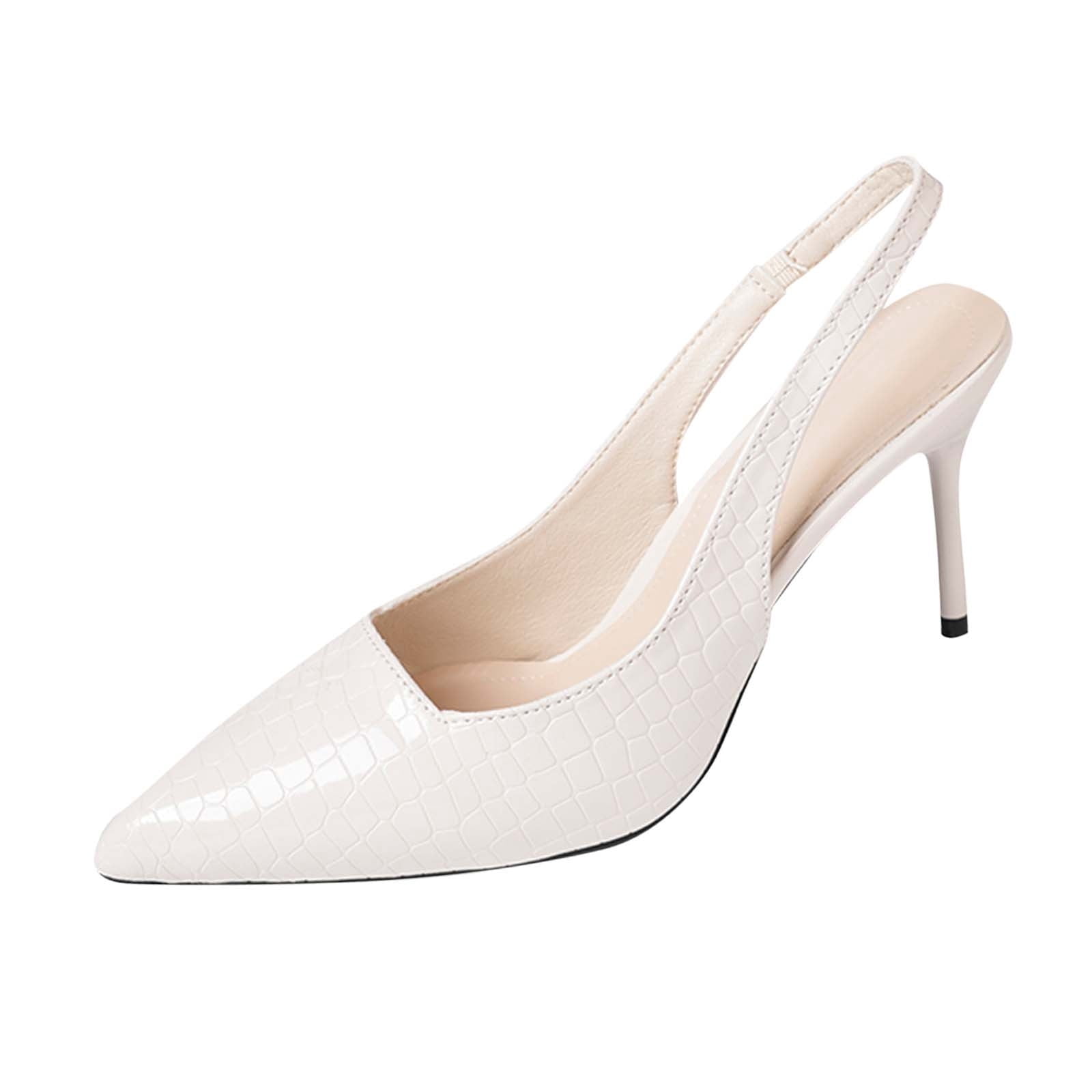 qkdmdw White Women'S High Heel Sandals Pointed Toe Patent Leather ...