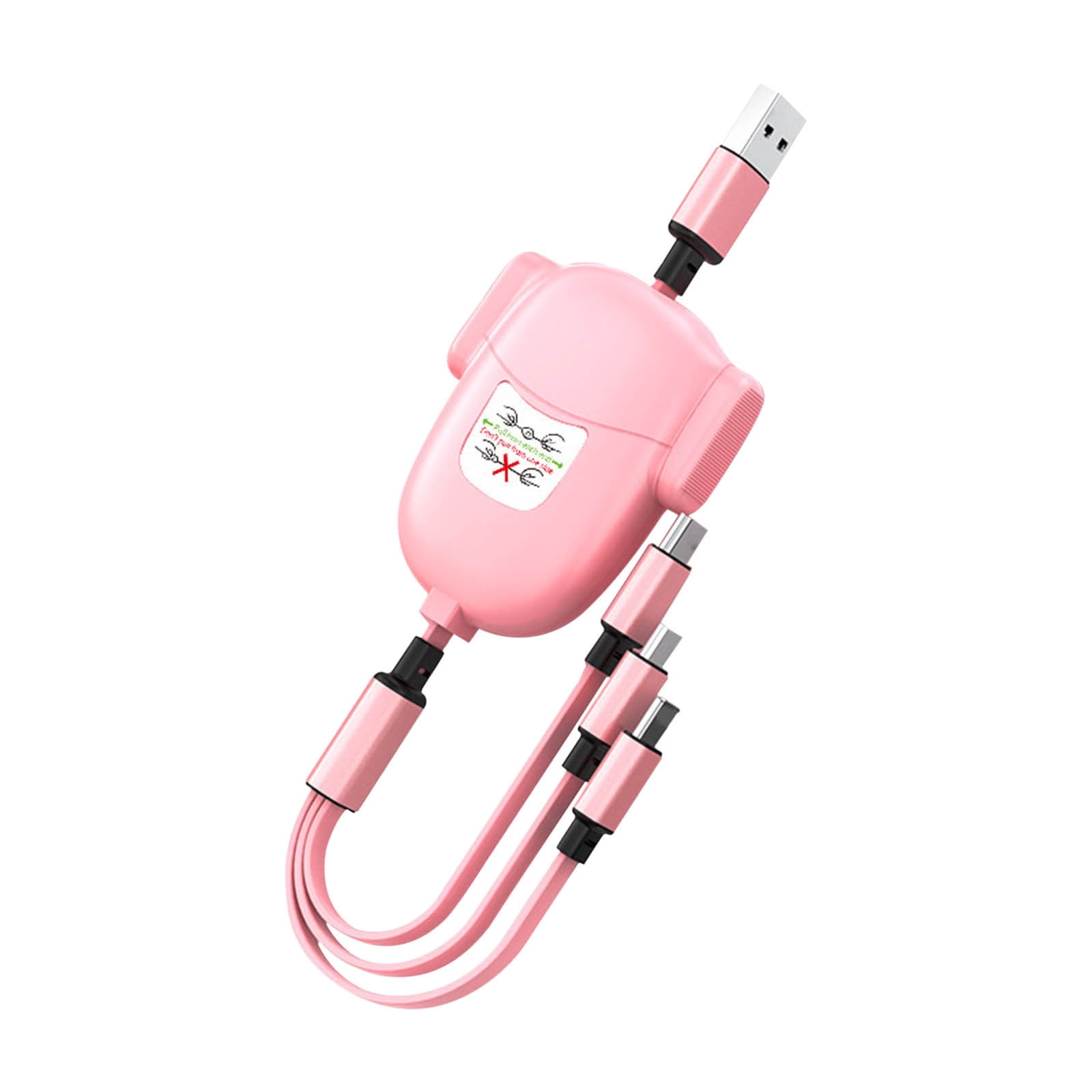 qolami Four Gear Retractable 3 In 1 USB Cable Data Line Universal ...