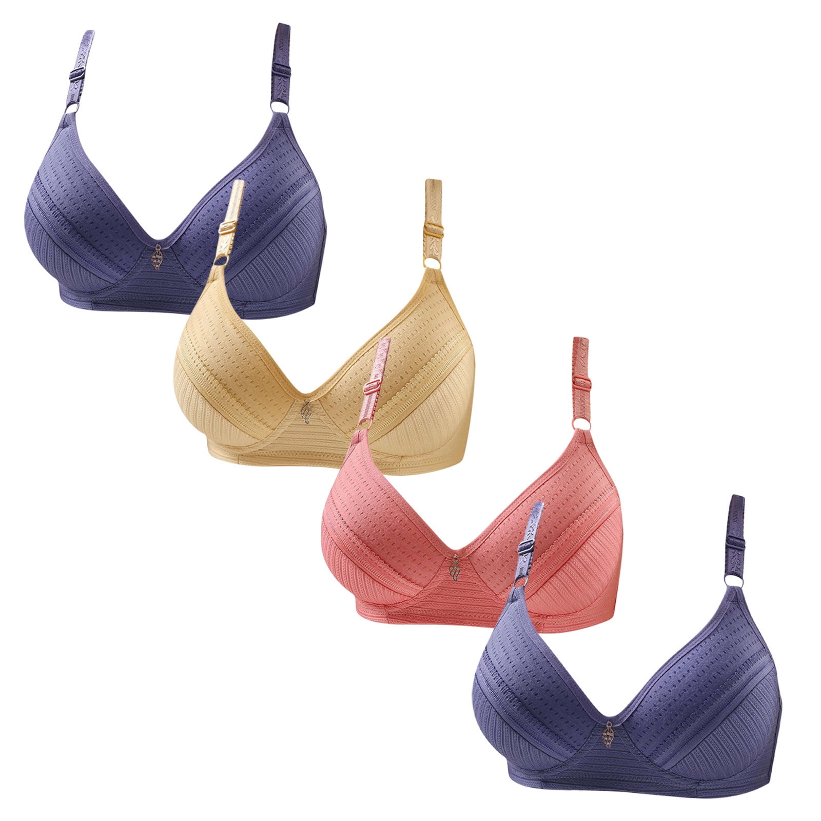 qolati 4 Pack Push Up Seamless Bras for Women No Underwire Support and ...