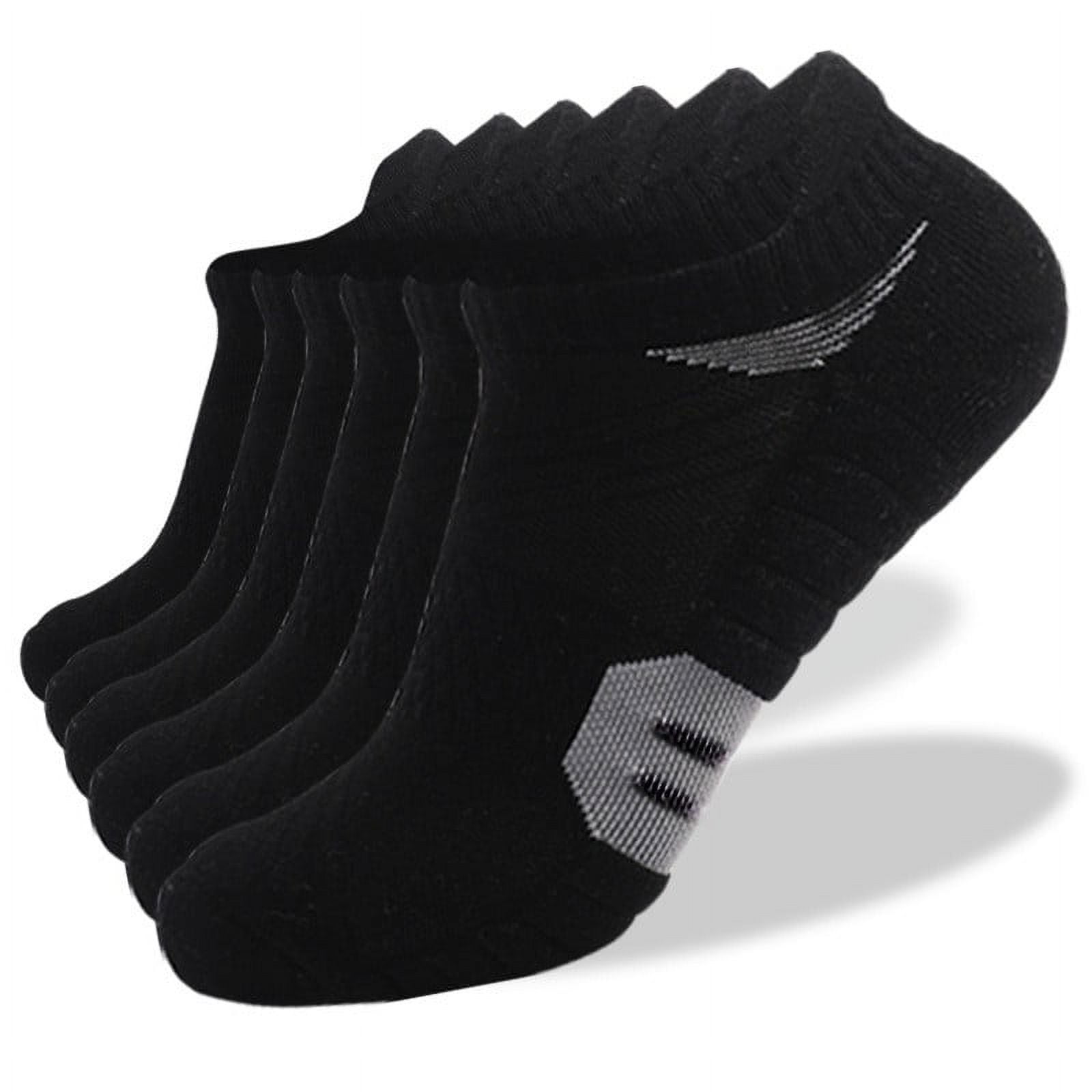 qolati 6 Pack No Show Socks Mens Womens Athletic Gym Cushion Ankle ...