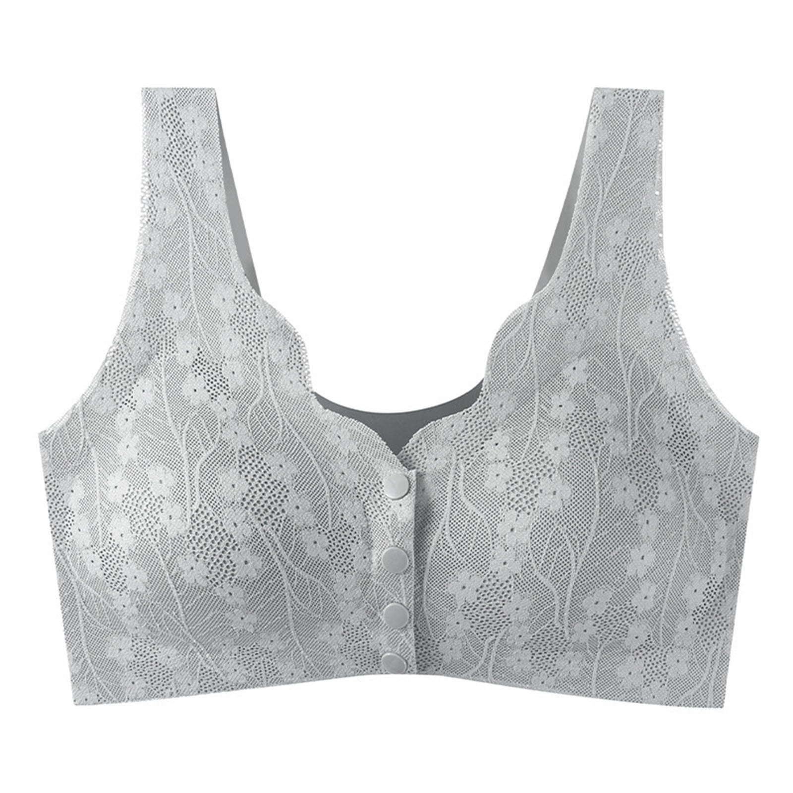 Qolati Front Close Button Bras For Women Full Coverages Wireless Sports