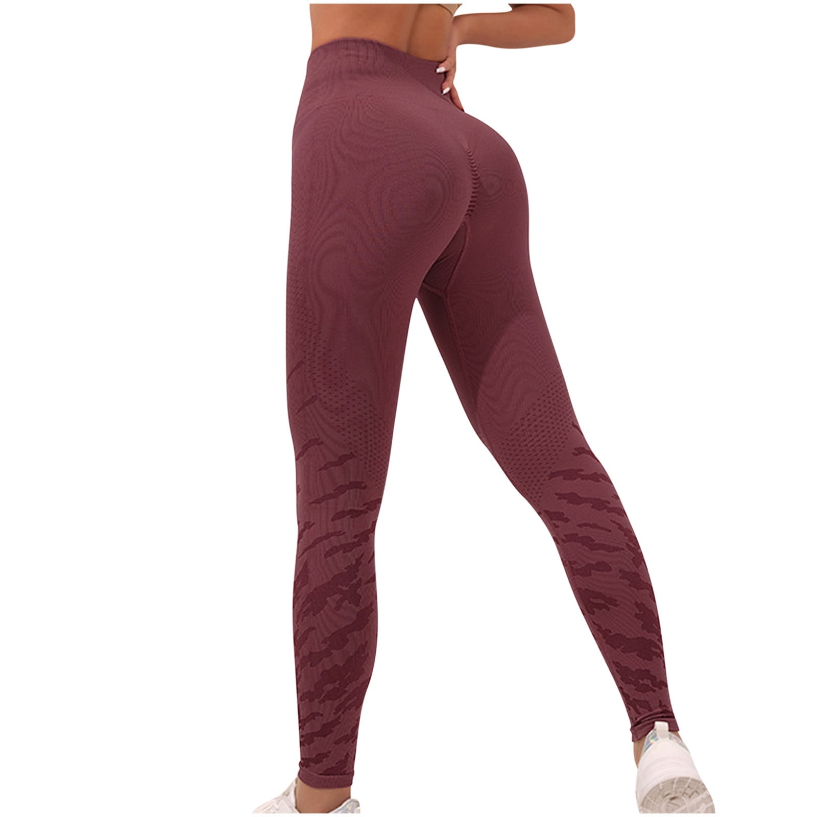 qolati Leggings for Women Seamless Tummy Control High Waisted Yoga ...