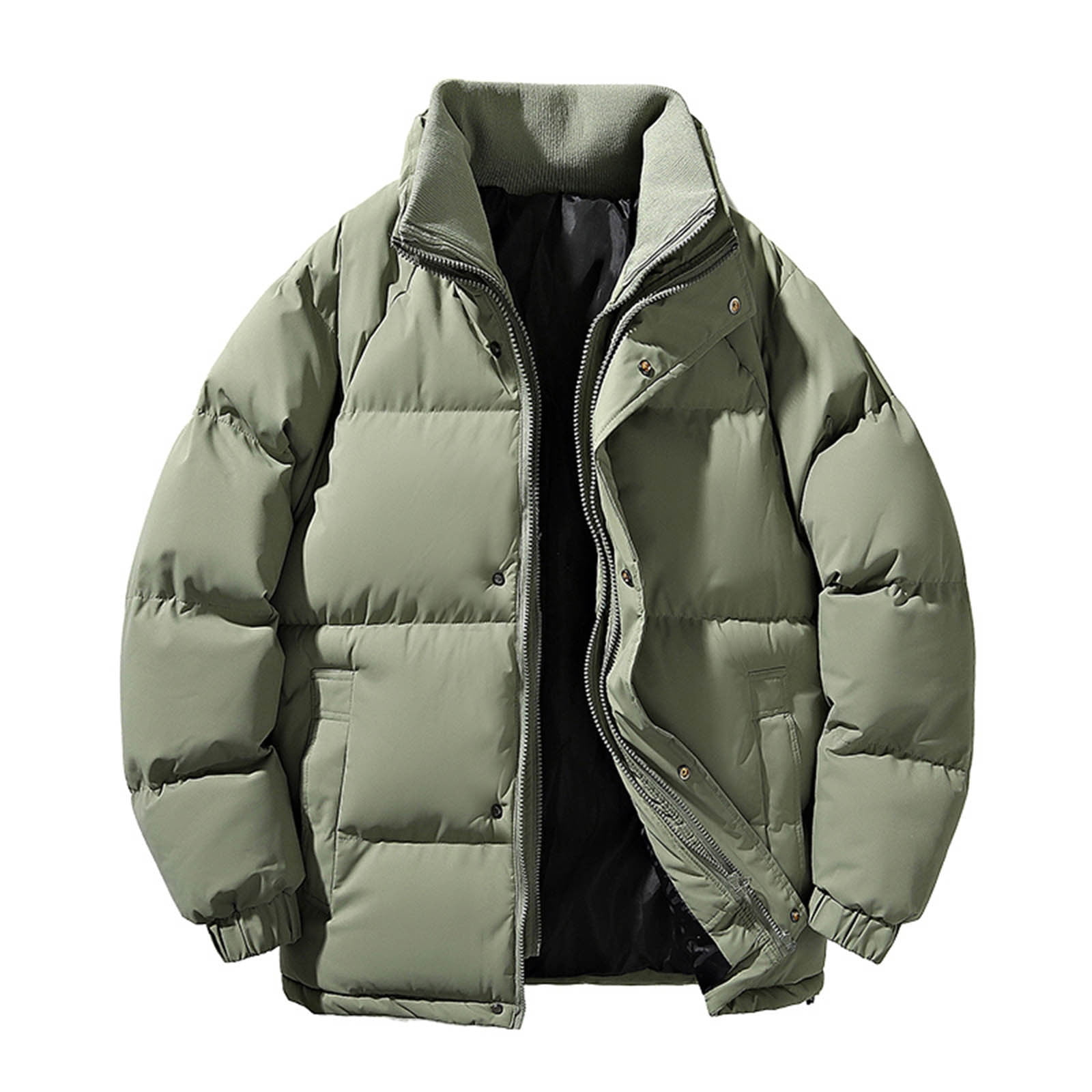 qolati Mens Quilted Puffer Jacket Winter Warm Windbreaker Lightweight ...