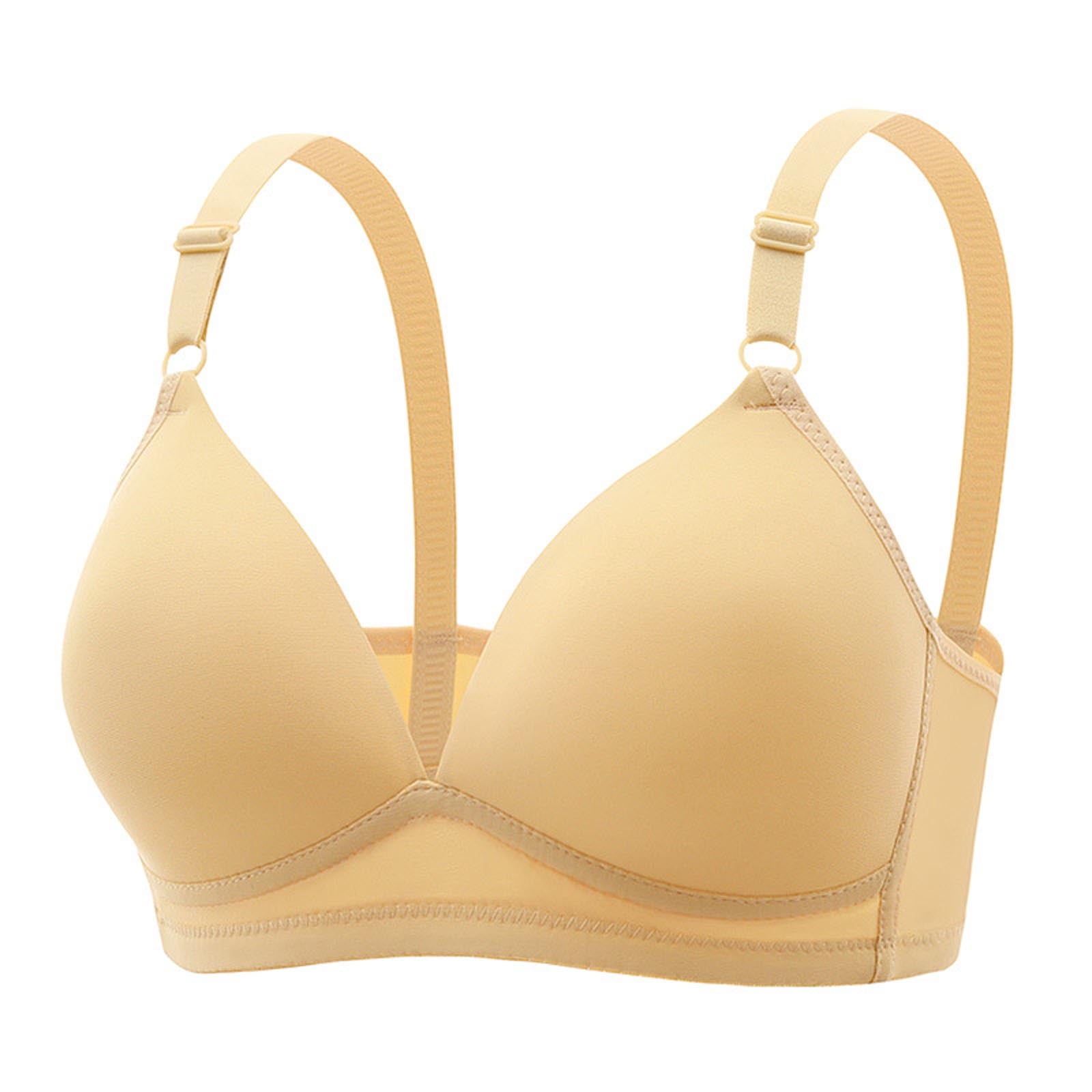 qolati Plus Size Everyday Bras for Women Basic Soft Wireless Push Up ...