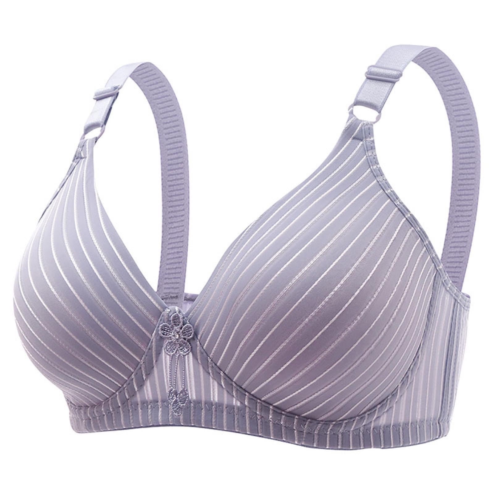 Clearance Under $10.00 qolati Soft Everyday Bras for Women Striped ...