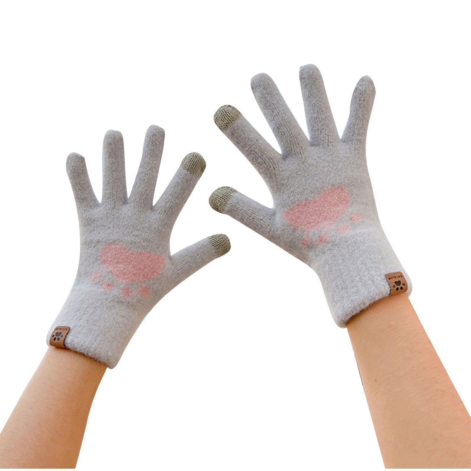 qolati Winter Gloves for Women Cycling Warm Fleece Gloves Cute Student ...
