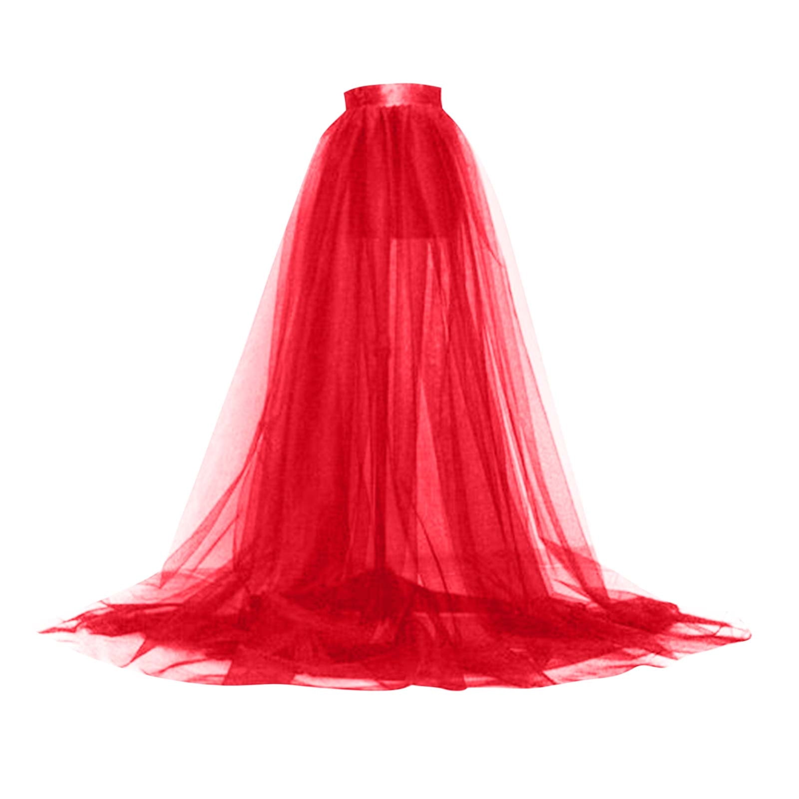 qolati Women Tulle Long Skirts Wedding Party Cocktail Prom Bandage Mesh ...