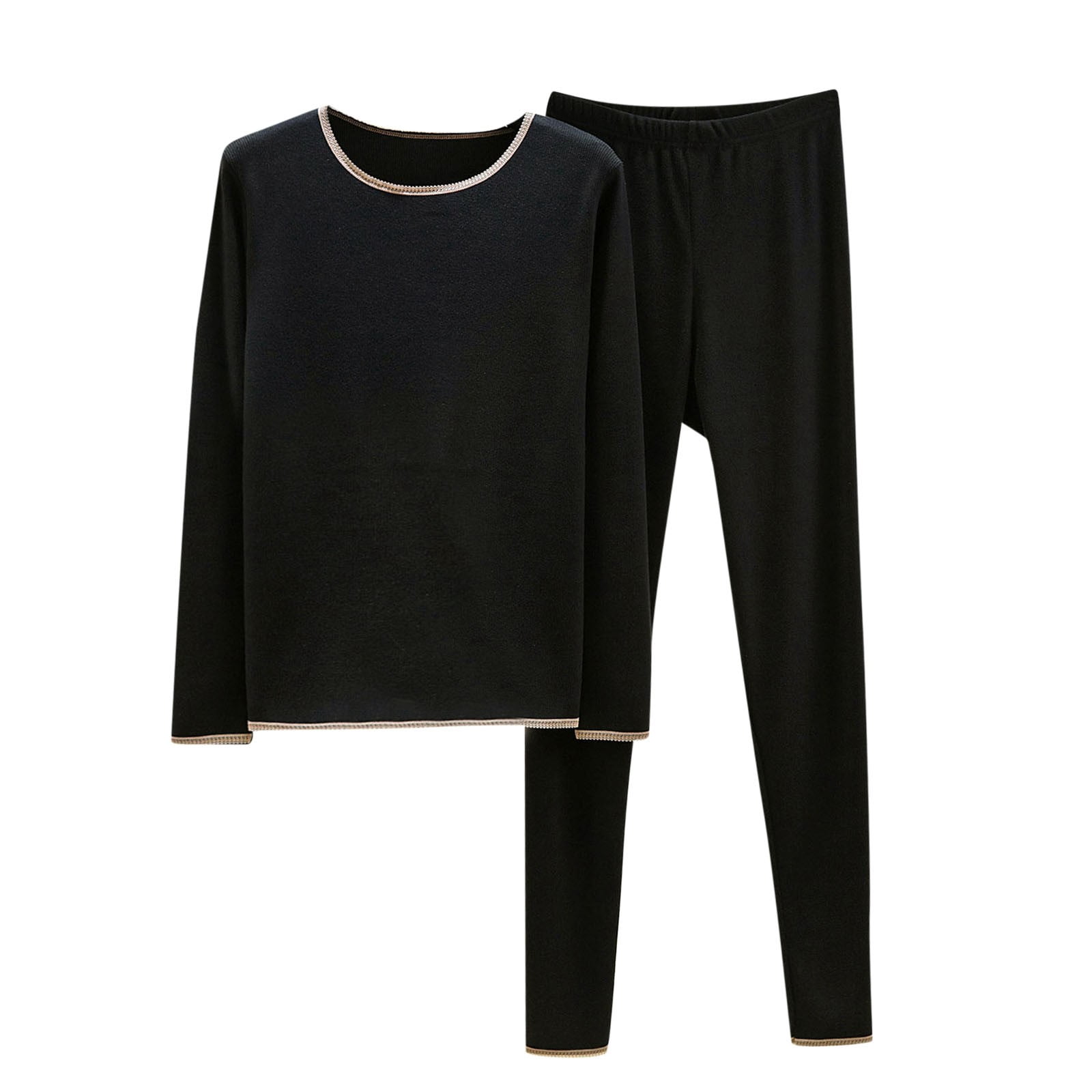 qolati Women's Pajamas Sets 2 Piece Fall Winter Warm Long Sleeve Crew ...