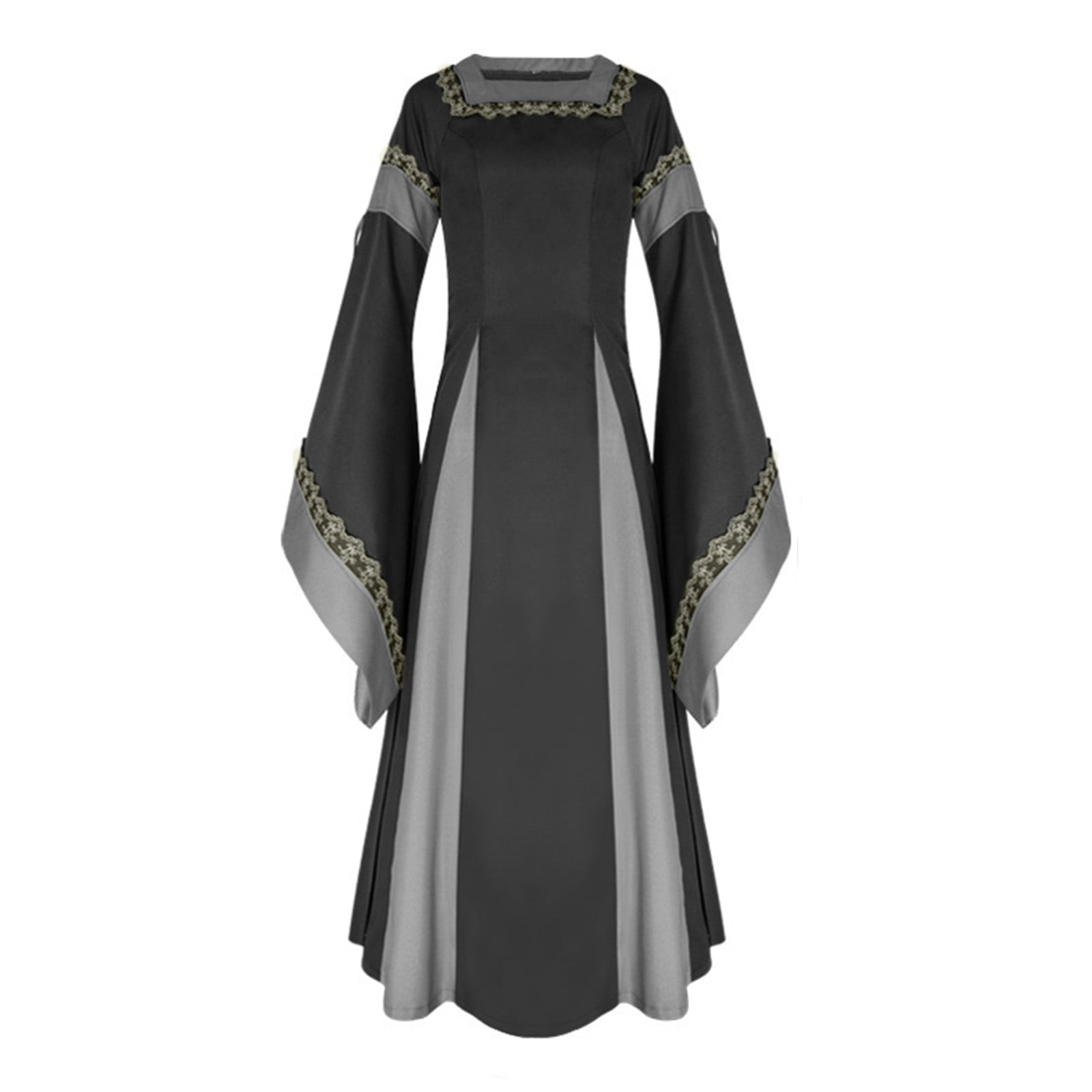 qolati Womens Medieval Renaissance Dresses Victorians Vintage Retro ...
