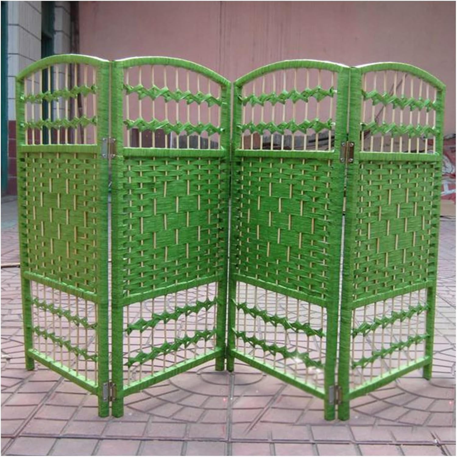 qsxcfrgh Short Room Divider 4 Panels Folding Weave Blackout Privacy ...