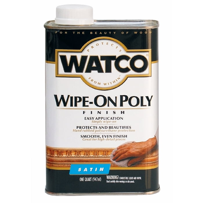 qt Rust-Oleum 68141 Clear Watco Wipe-On Poly Finish, Satin - Walmart.com