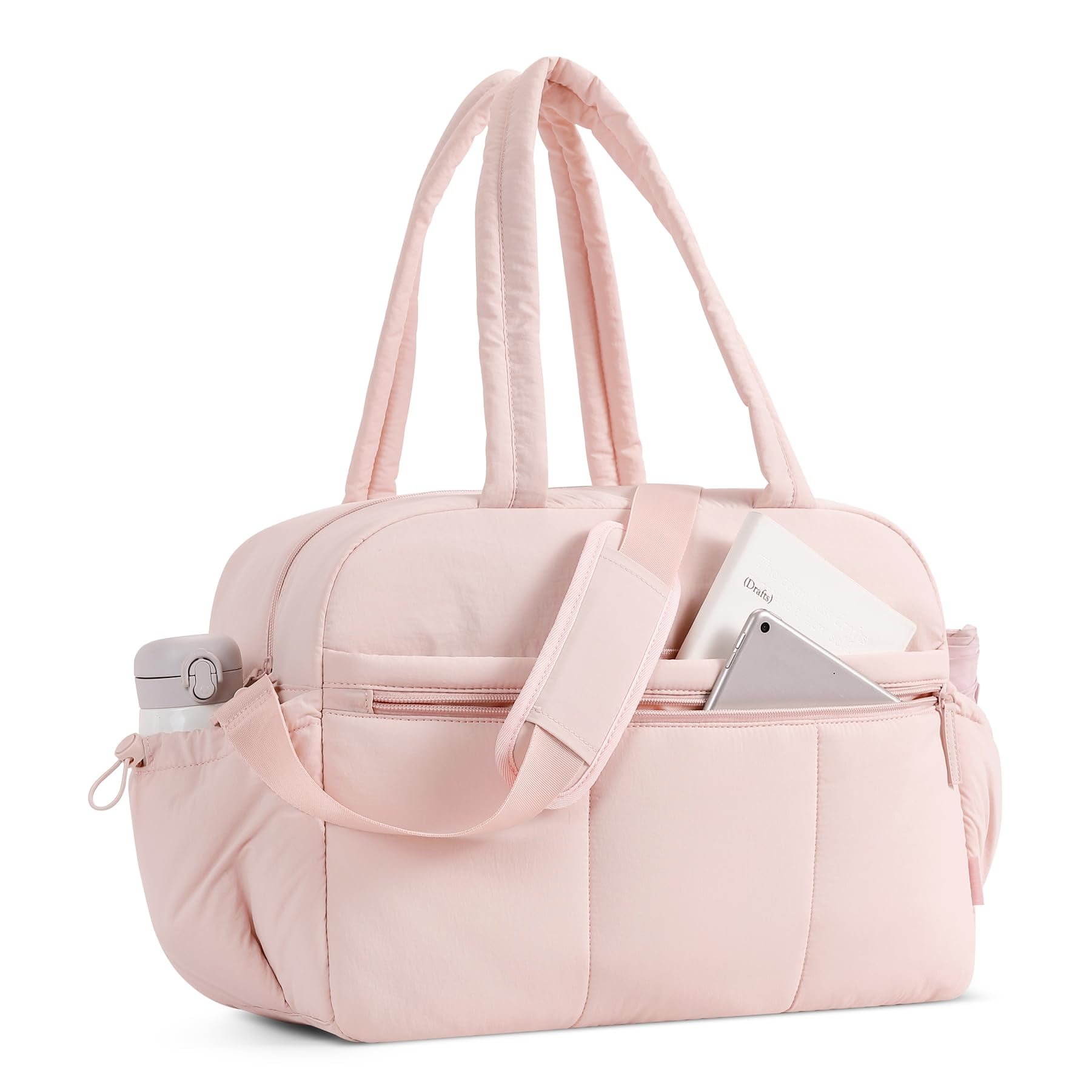 qtess Duffle Bag for Travel, Gym Bag for Women, Puffer Tote Small Carry ...