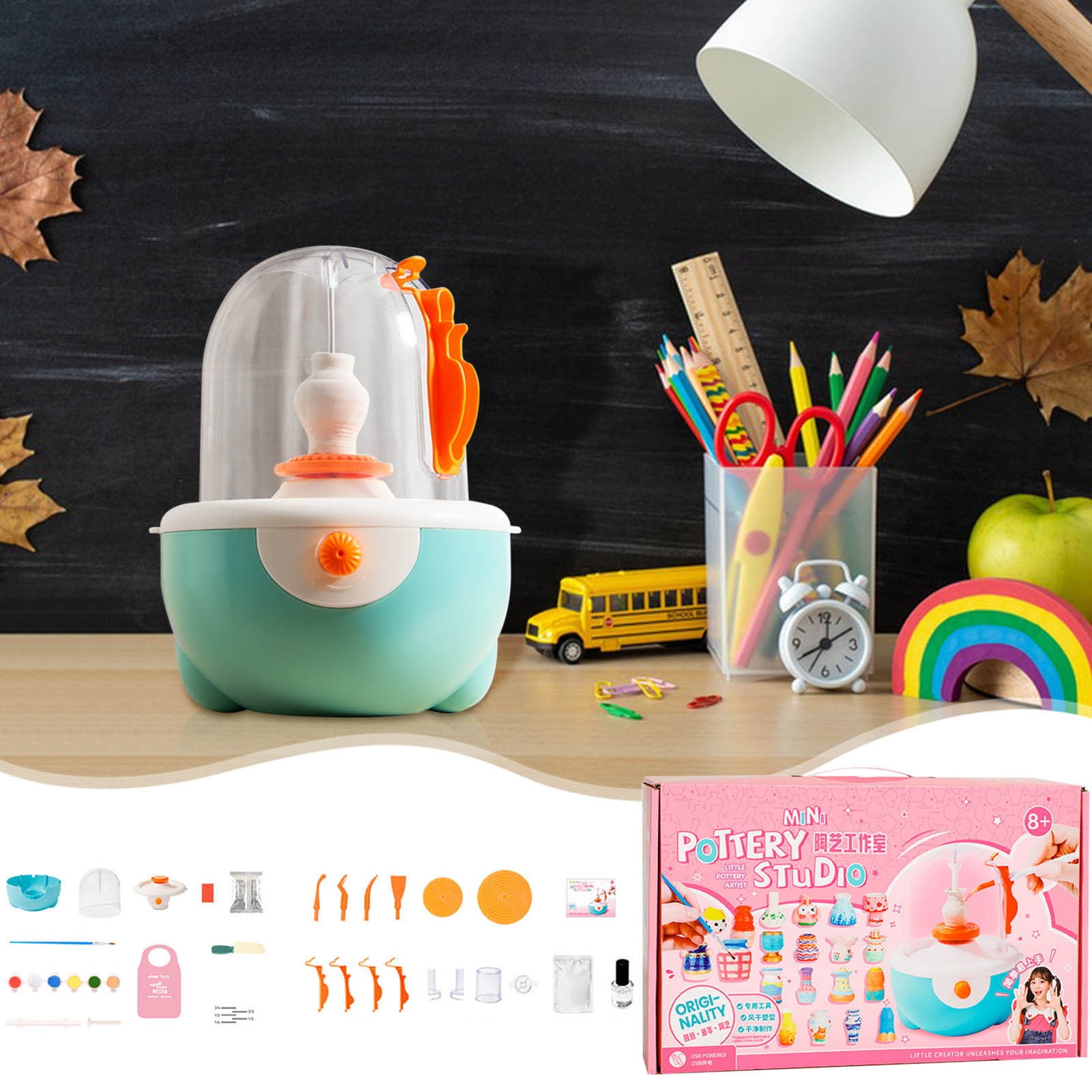 quanjun Deal of the Day Mini Pottery Wheel Kit for Speed Adjustable DIY ...