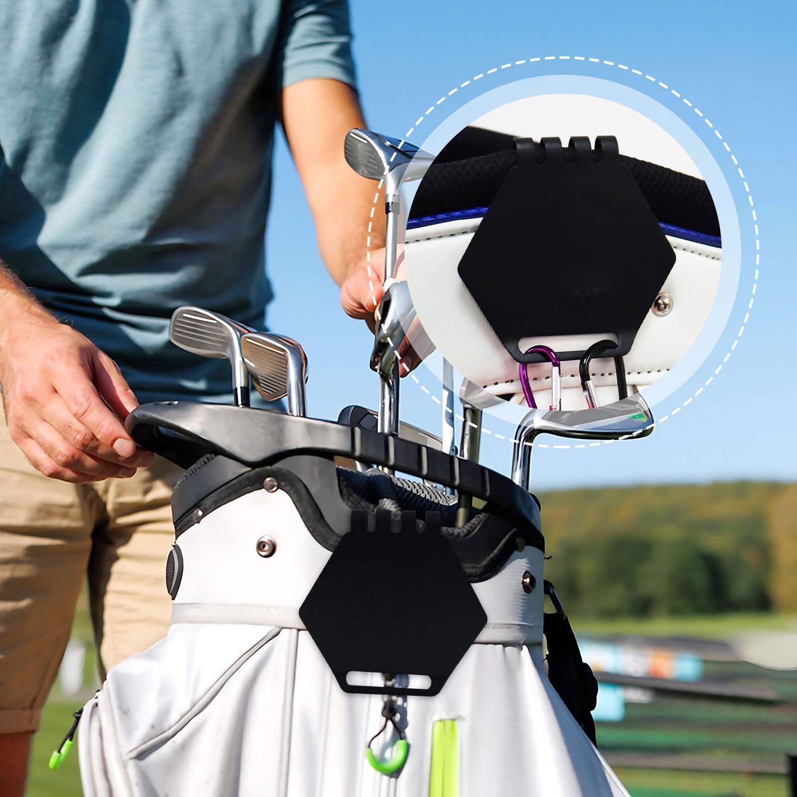 quanjun Manganese Steel Golf Bag Clip-Durable,Magnetic & Multi ...