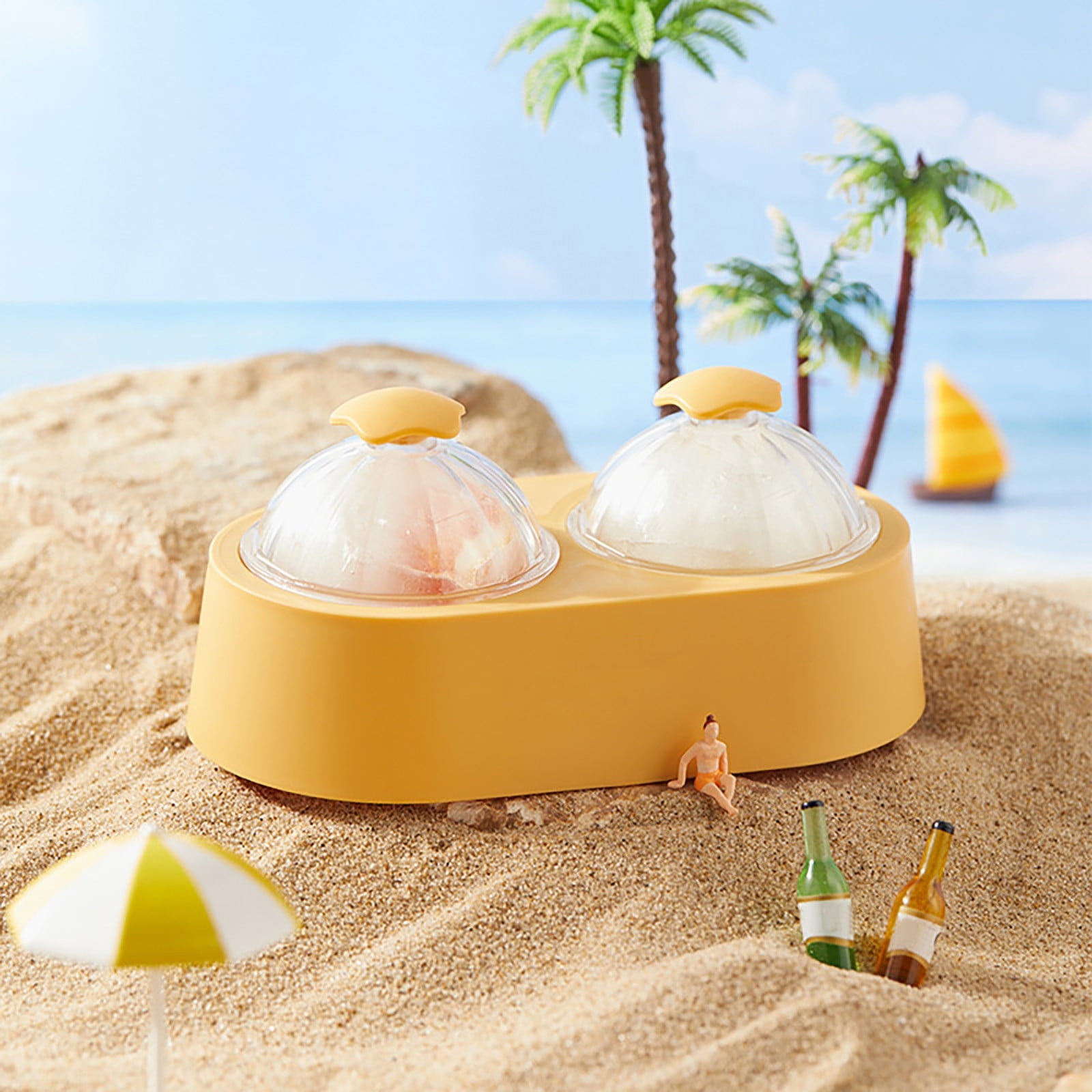quanjun Plastic Round Ice Cube Mold,Leak-Free Ice Cubes Mold,Round Ice ...