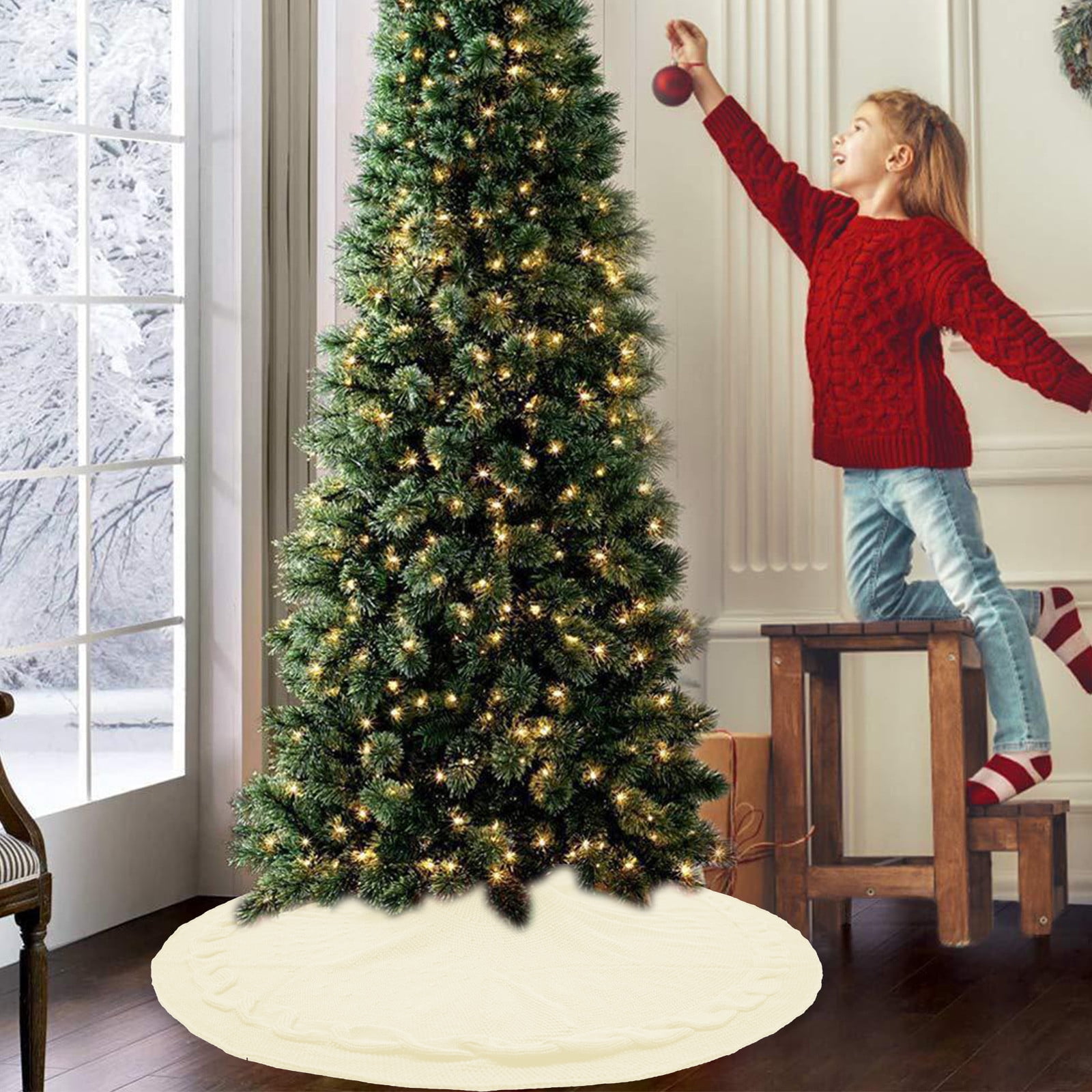 quanjun Seasonals Decorative New Knitted Christmas Tree Skirt Christmas ...