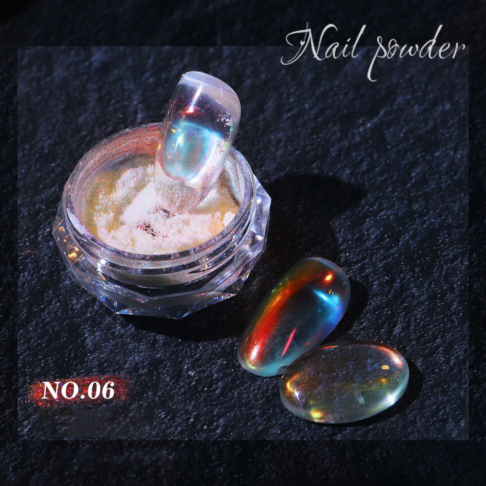 qucoqpe Gel Nail Polish Multicolor Nail Pearl Powder Ice Muscle Powder ...