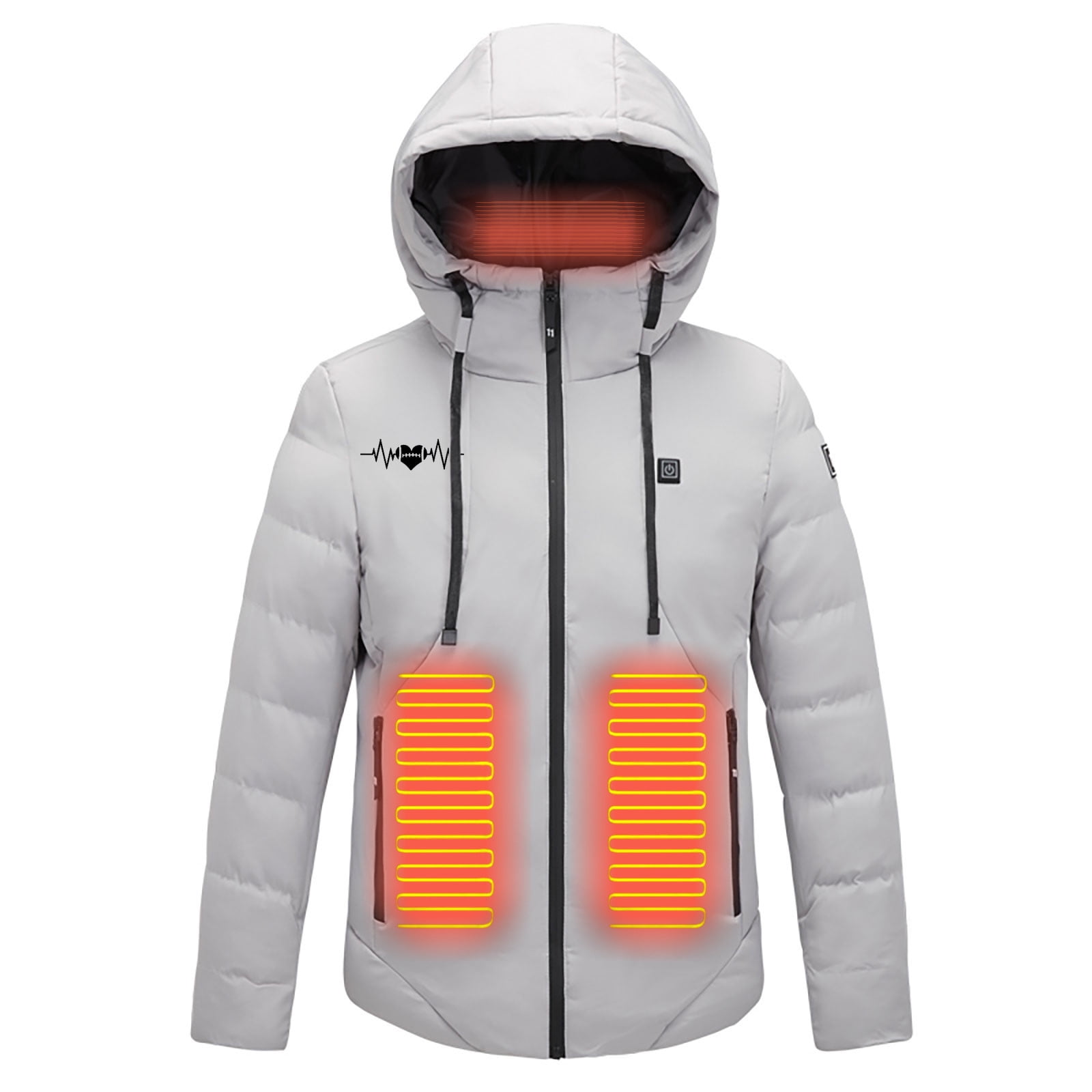 qucoqpe Heated Jacket for Men and Women, Smart Electric 4 Areas Heating ...