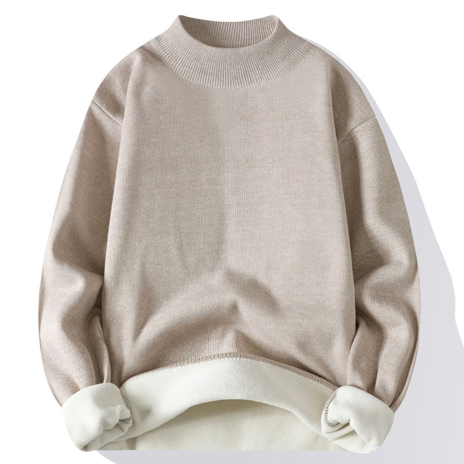 qucoqpe Men's Crew Neck Sweater Slim Fit Midweight Sweatshirts Knitted ...