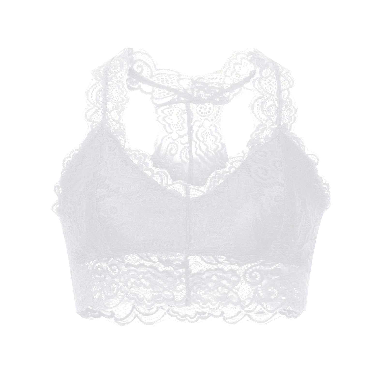 qucoqpe Sexy Women Plus Size Floral Lace Bralette Solid Deep V-Neck ...
