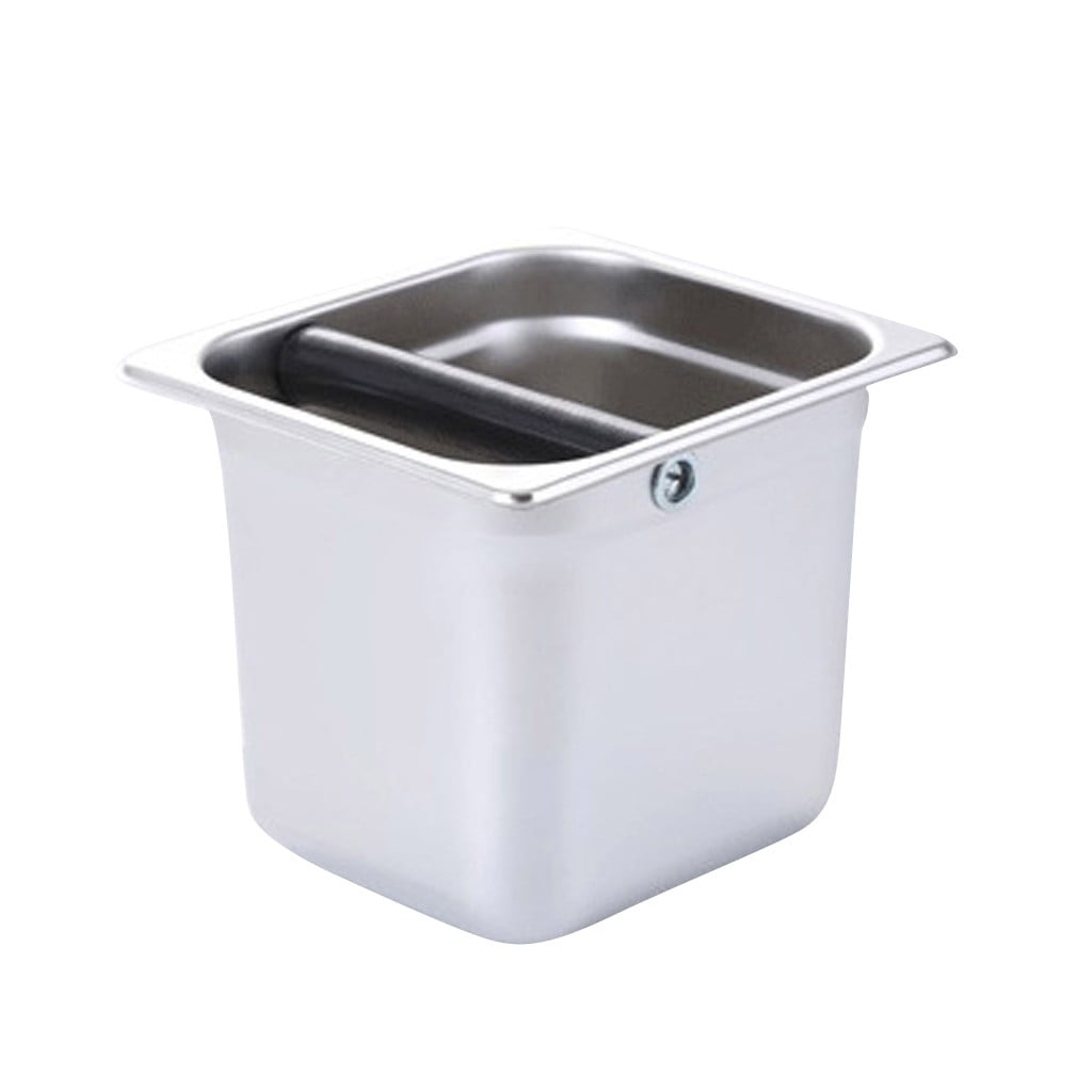 Bouanq Small Trash Can Coffee Gounds Box Stainless Steel Box Built-in ...