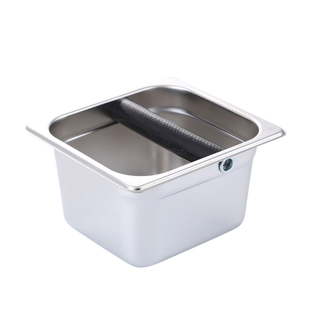 Bouanq Small Trash Can Coffee Gounds Box Stainless Steel Box Built-in ...